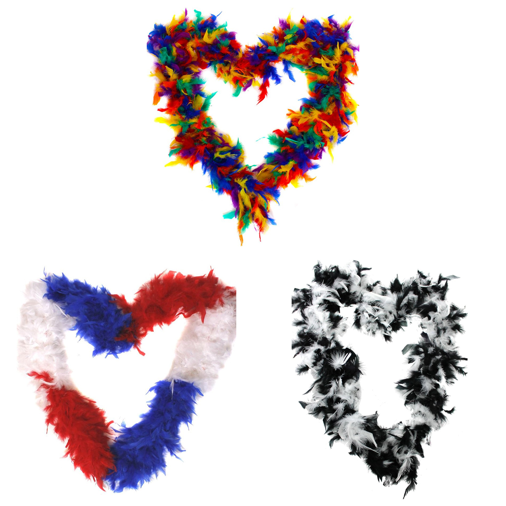 65 GRAM FEATHER BOA FANCY DRESS ACCESSORY HEN NIGHT PARTY BULK ...