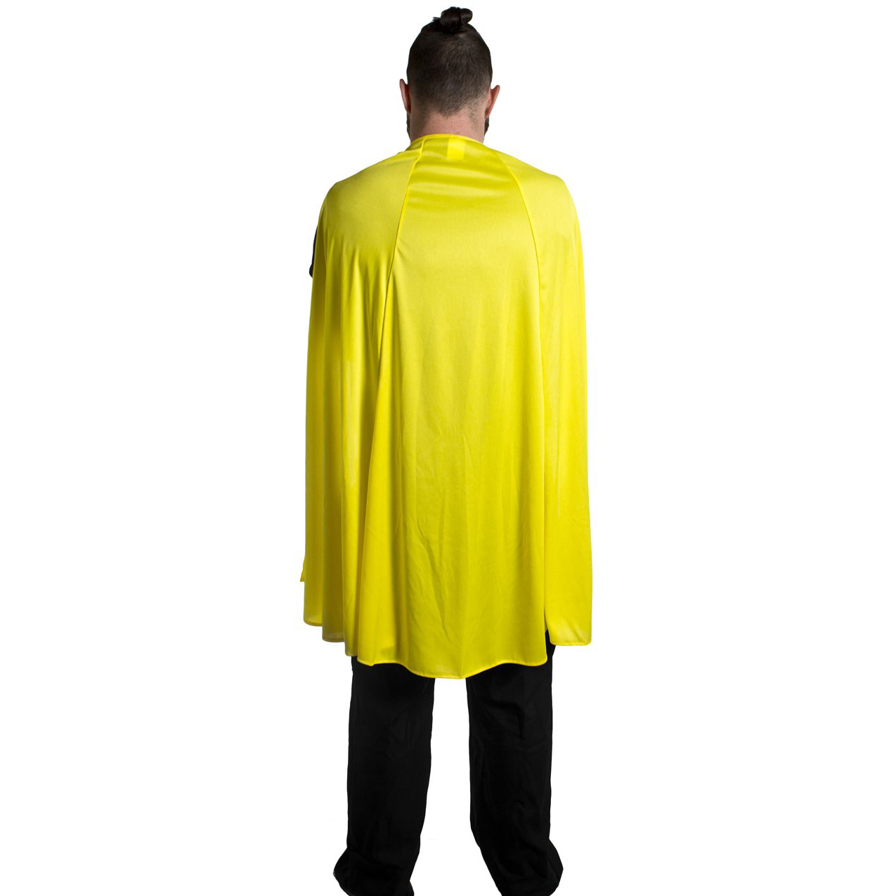 YELLOW ADULTS SUPERHERO CAPE FANCY DRESS COSTUME COMIC BOOK FILM HERO ...