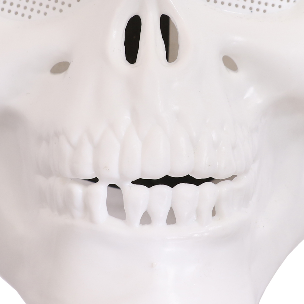 WHITE HALLOWEEN SKULL MASK FANCY DRESS MENS ADULTS HORROR SKELETON ...